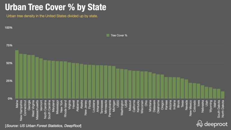 The Latest Urban Tree Canopy Cover by State | DeepRoot Blog