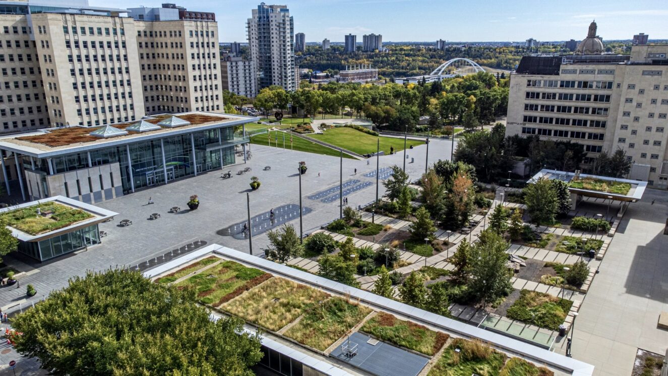 Edmonton Federal Building Supports Streetscape and Plaza Trees with ...
